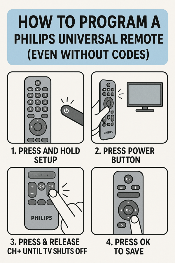How to Connect Philips Universal Remote to TV Easily